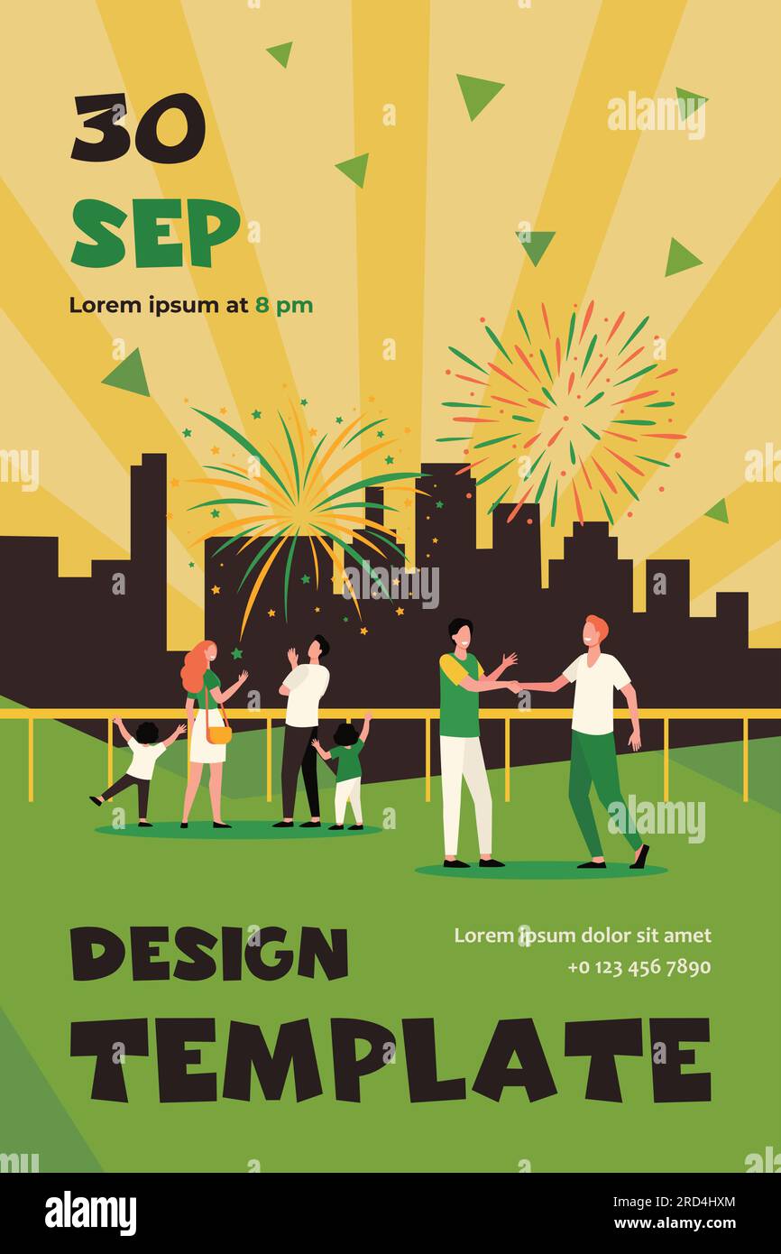 Child watching fireworks happy Stock Vector Images - Alamy