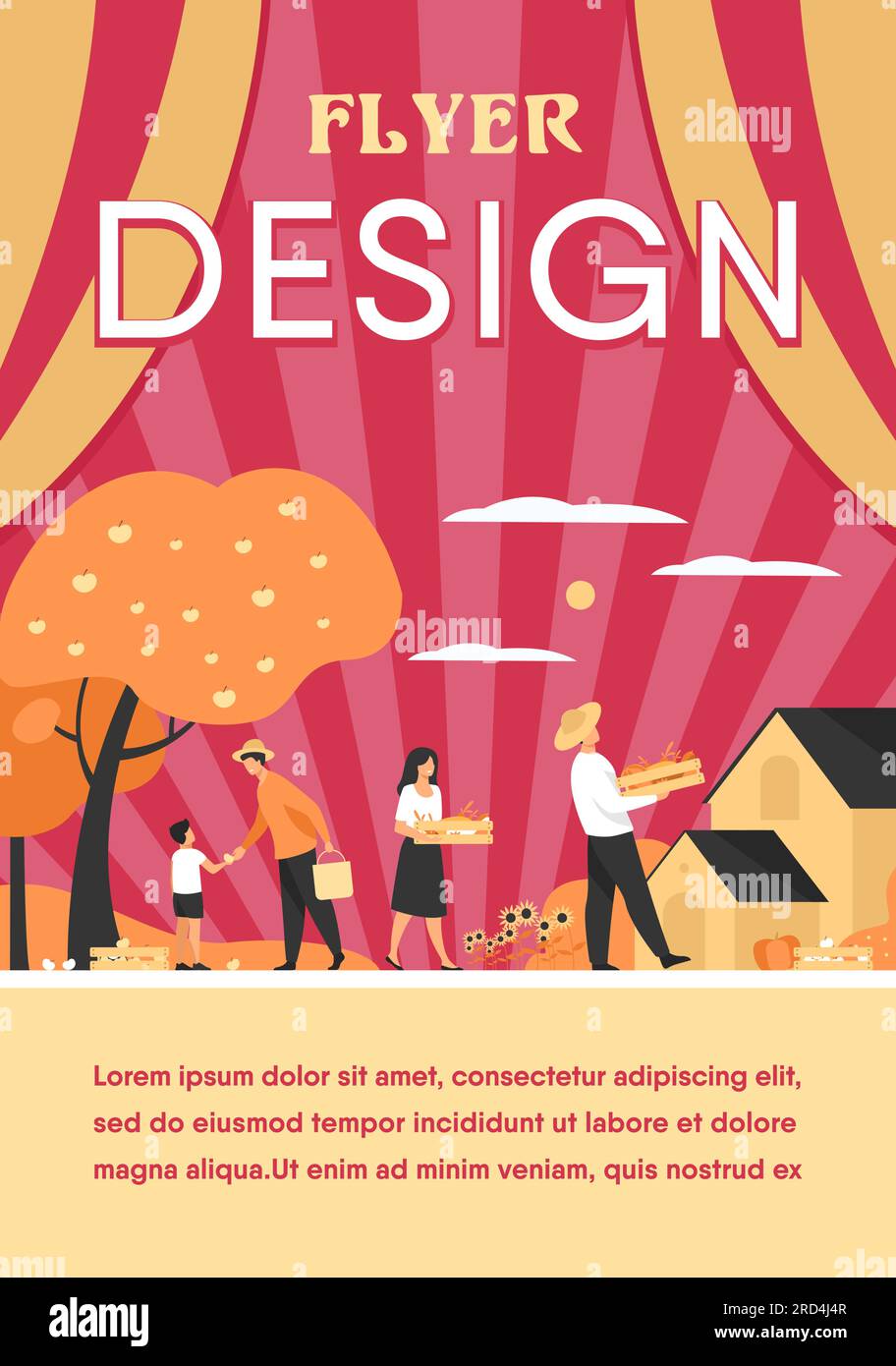 Apple plantation in autumn Stock Vector Images - Alamy