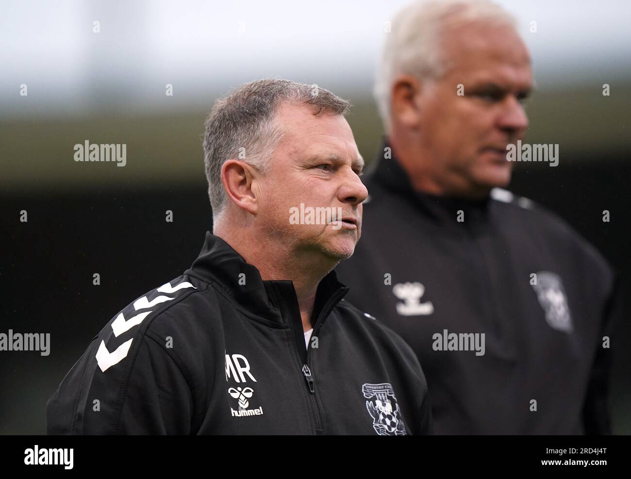 Coventry City manager Mark Robins during the pre-season friendly match ...