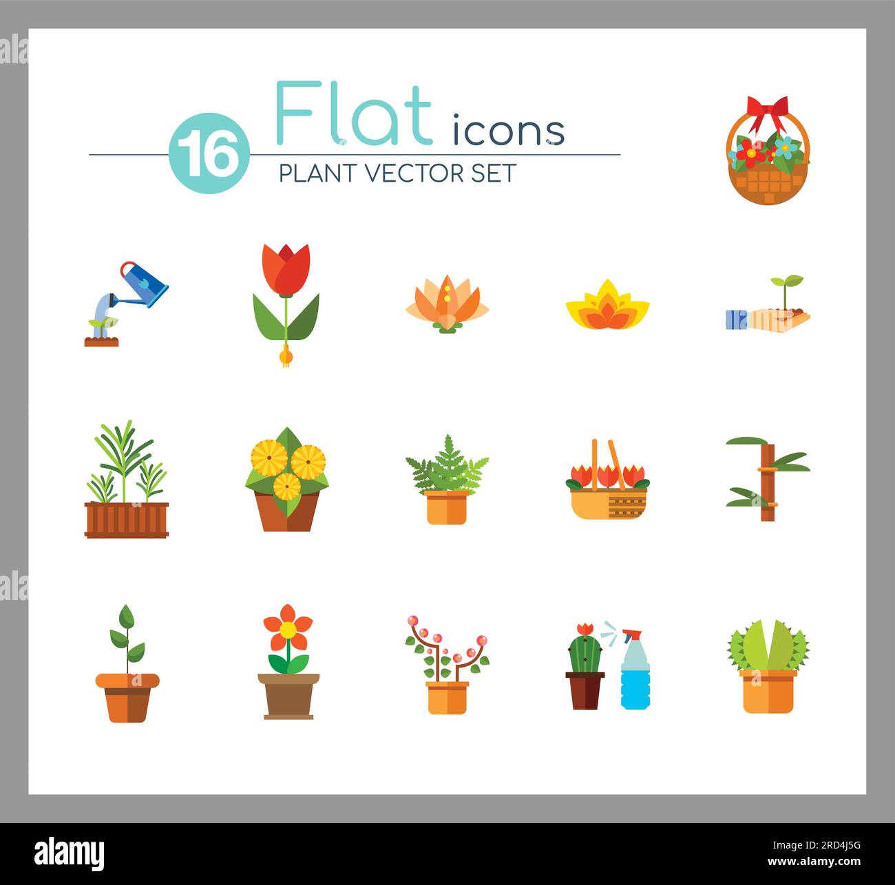 Plant Icon Set Stock Vector Image & Art - Alamy