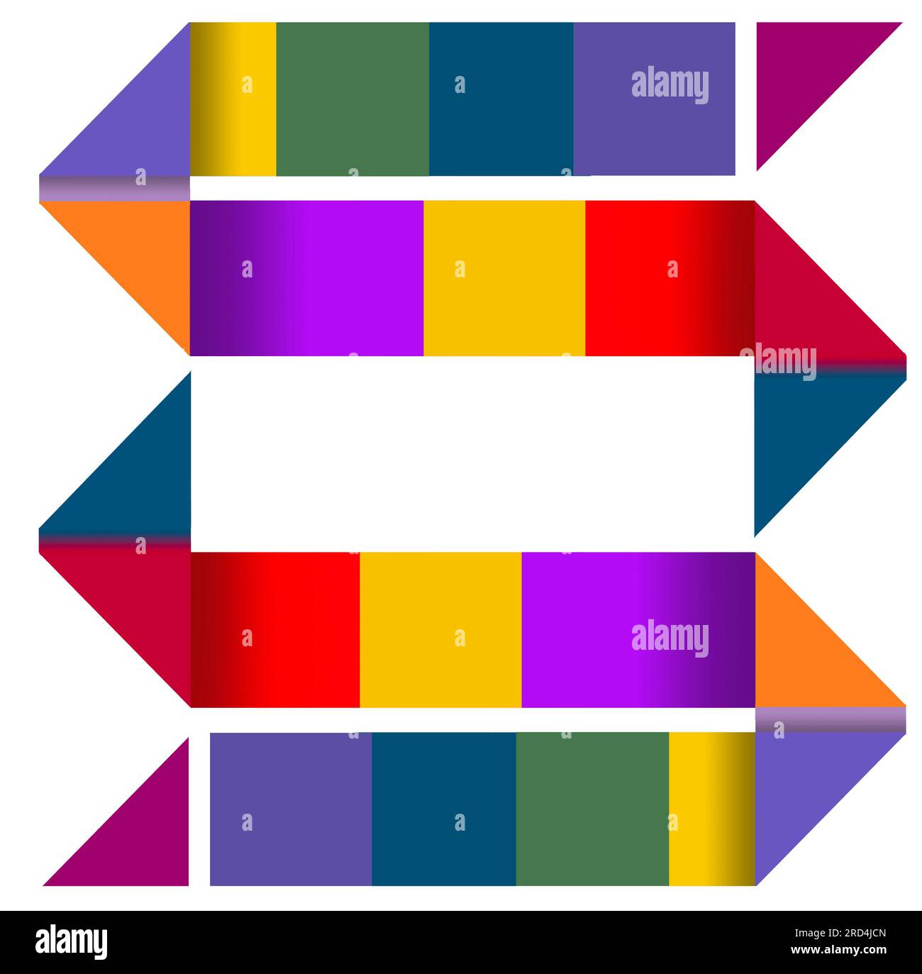 Here is a geometric design pattern on ribbons of color that is a 3-d ...