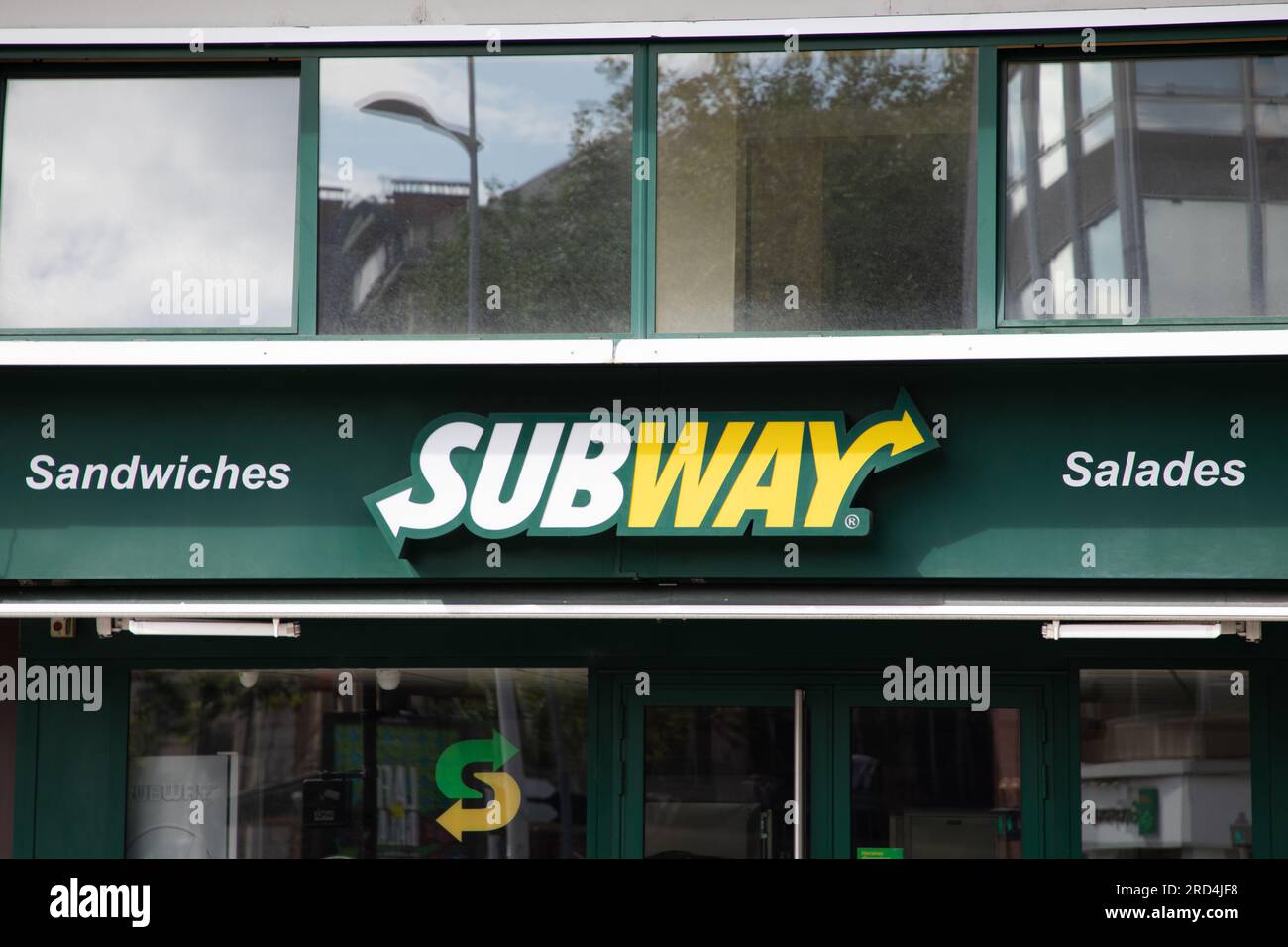 Subway logo brand and text sign flag of franchise restaurant American ...