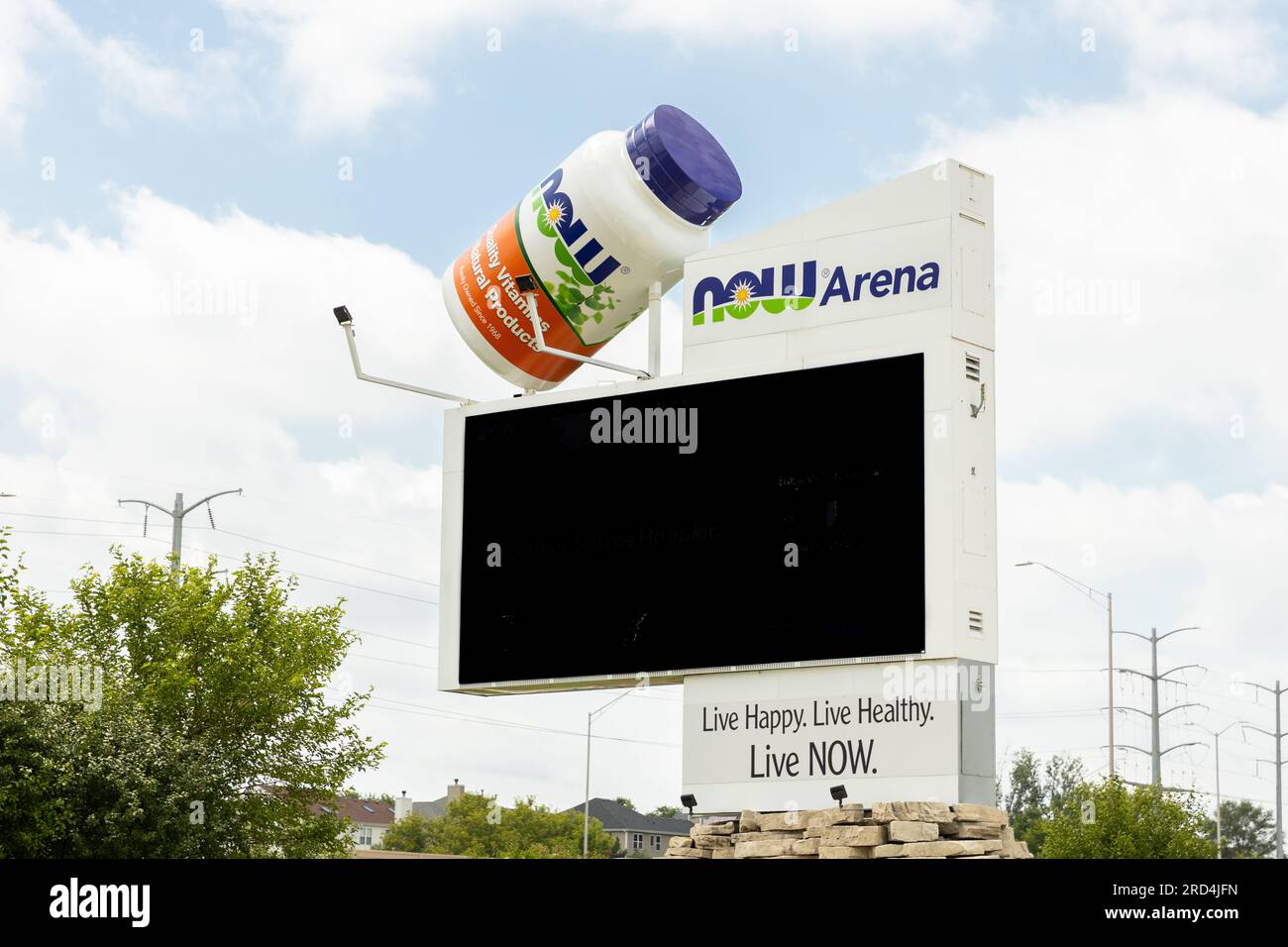 Exterior of the NOW Arena, which is a multi-purpose venue located in ...