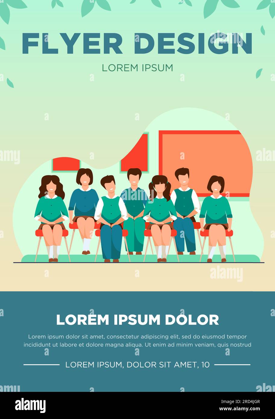 Group school portrait uniform Stock Vector Images - Alamy