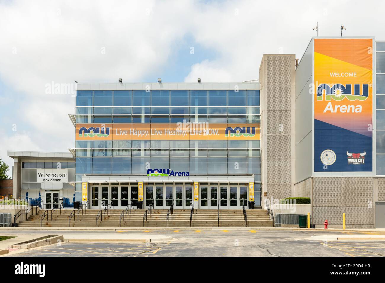 Exterior of the NOW Arena, which is a multi-purpose venue located in ...