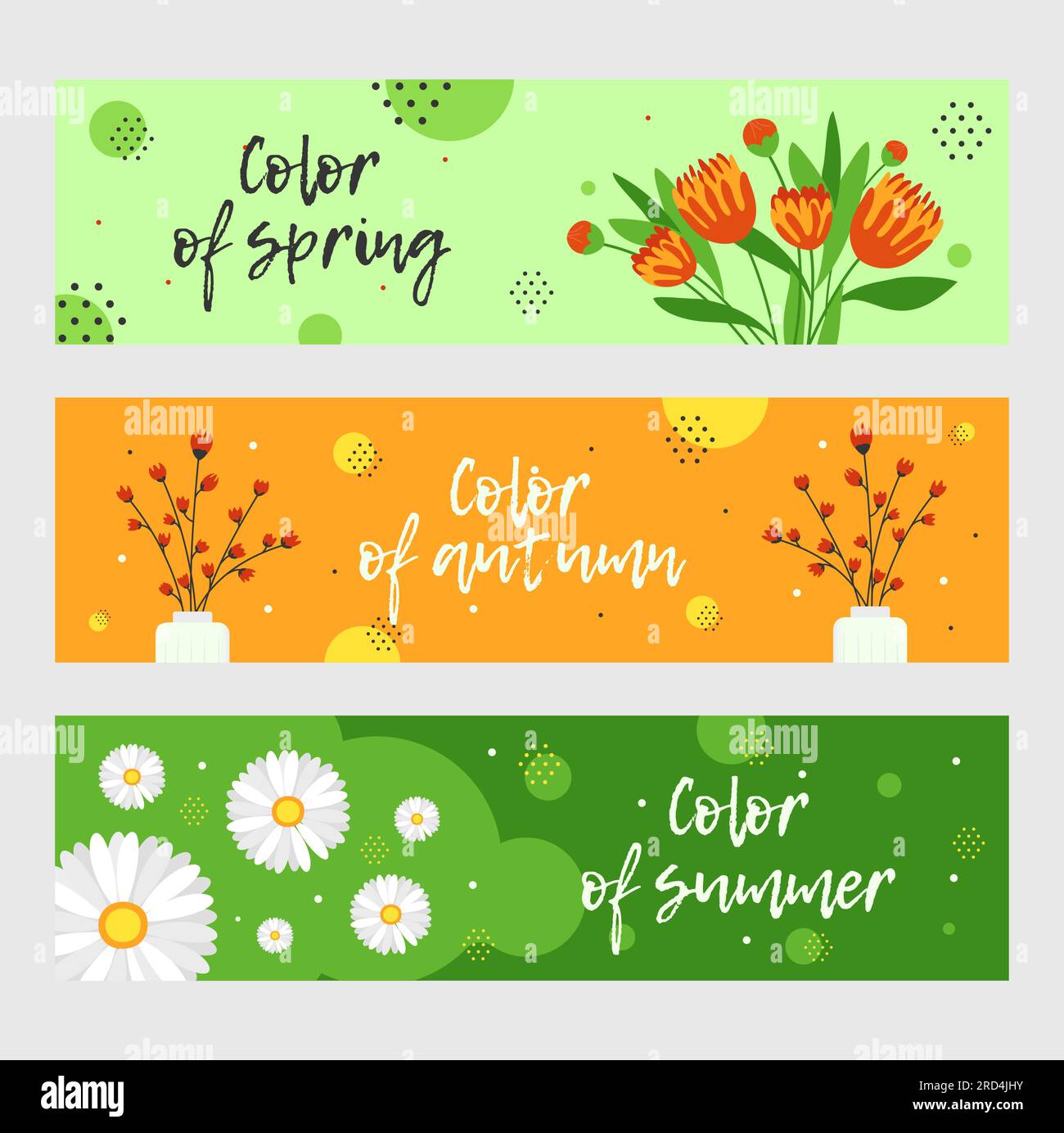 Modern banners design for florist store Stock Vector Image & Art - Alamy