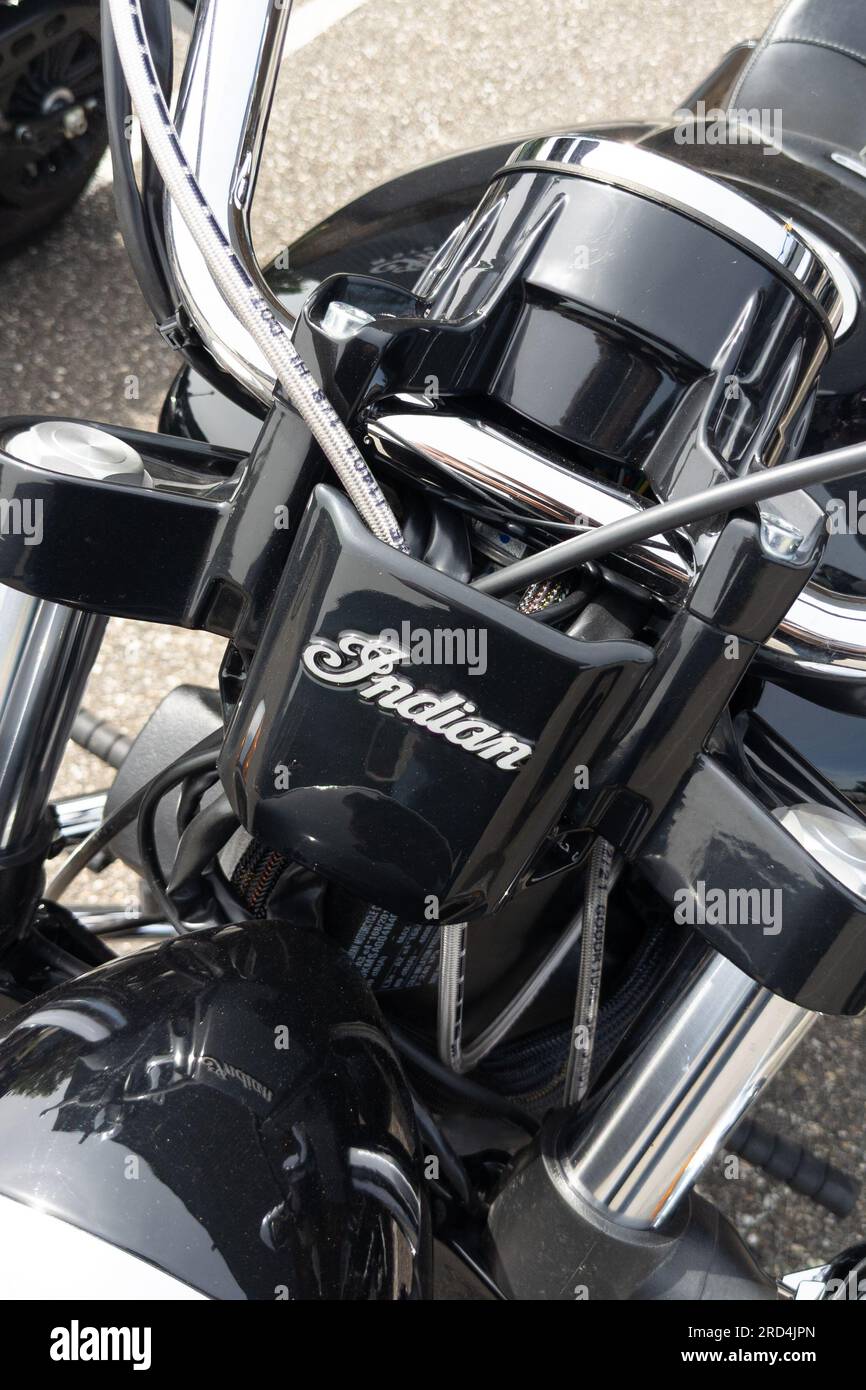 lyon , France - 06 16 2023 : Indian motorcycle text logo American sign ...