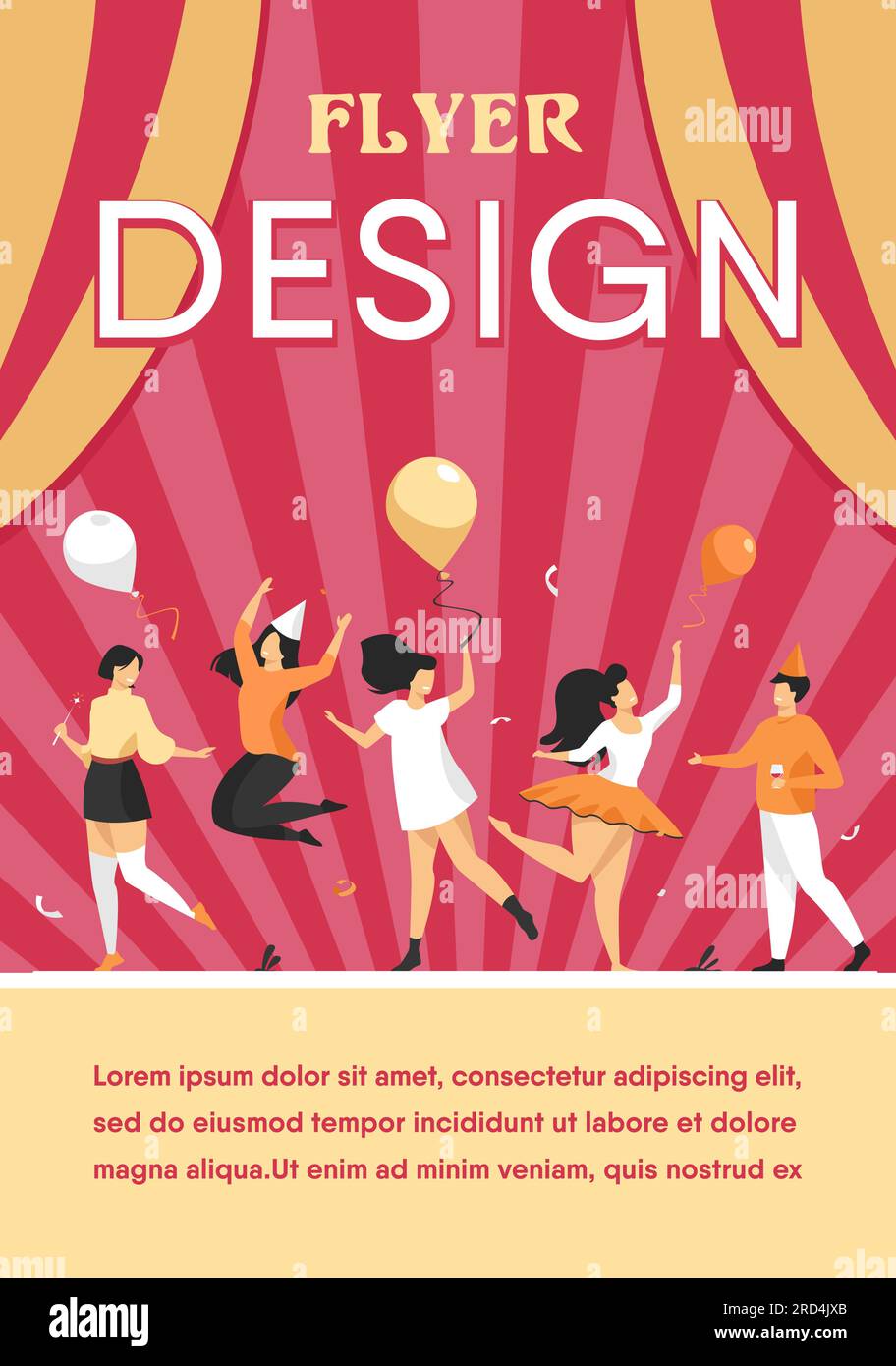 Happy people dancing at party flat vector illustration Stock Vector ...