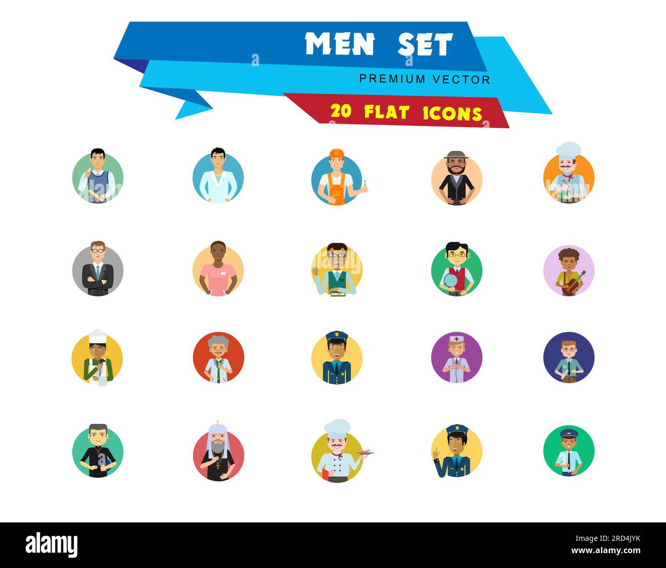 Middle aged group of men Stock Vector Images - Alamy