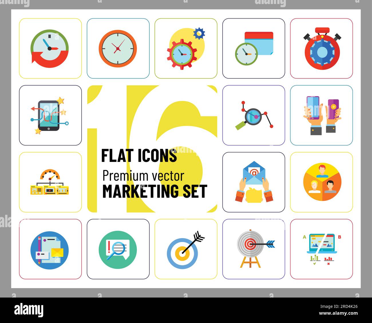 Marketing Icon Set Stock Vector Image & Art - Alamy