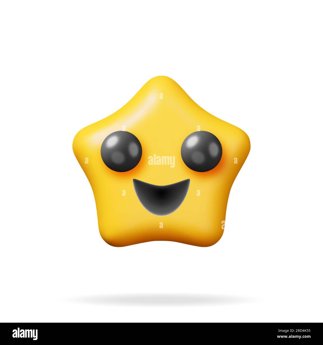 3D Yellow Excited Starry Eyed Emoticon Stock Vector Image & Art - Alamy