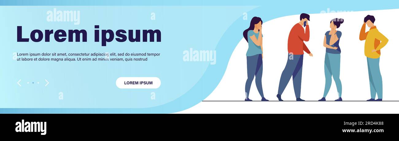 Group of sick people suffering from flu symptoms Stock Vector Image ...