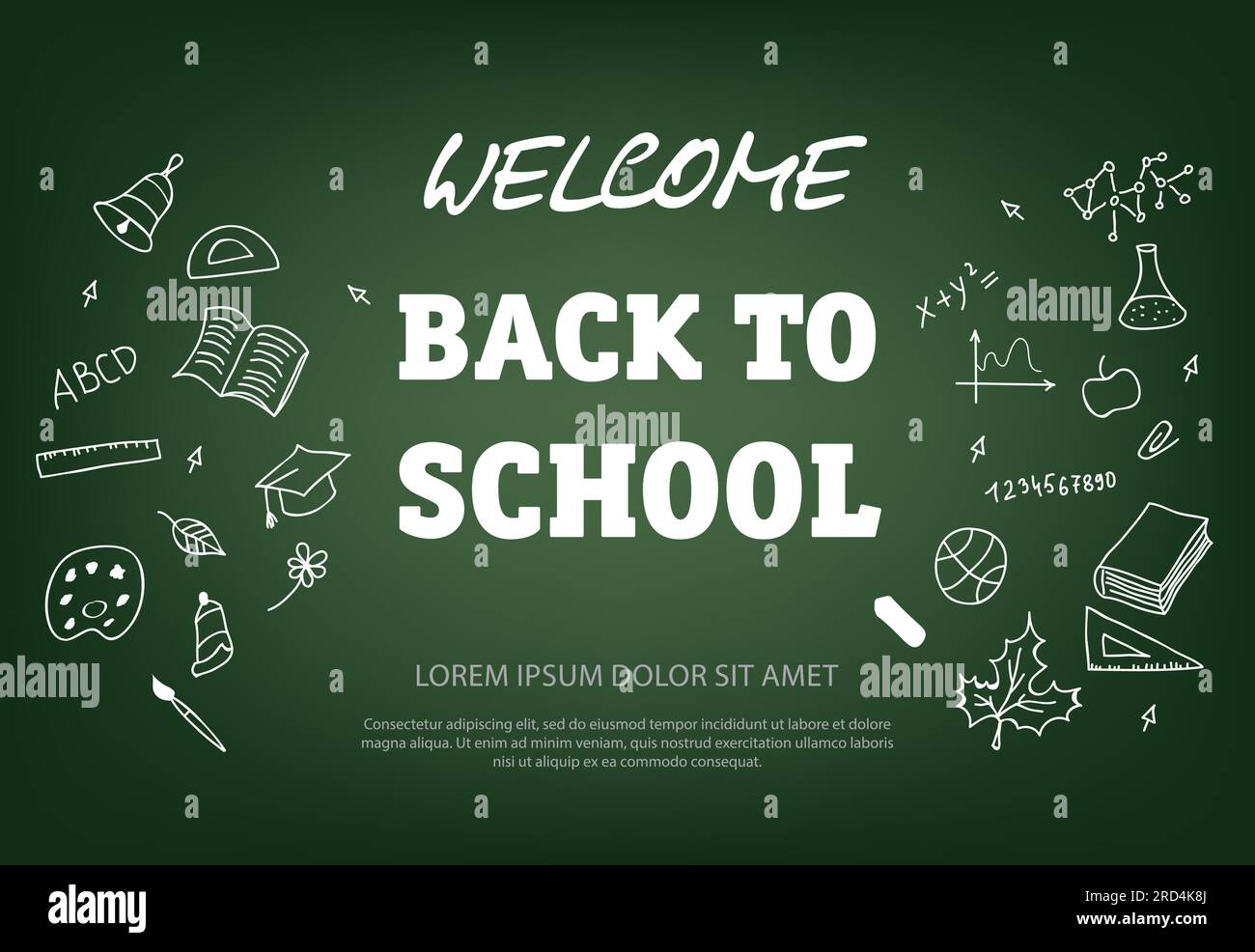 Welcome back chalk inscription Stock Vector Images - Alamy
