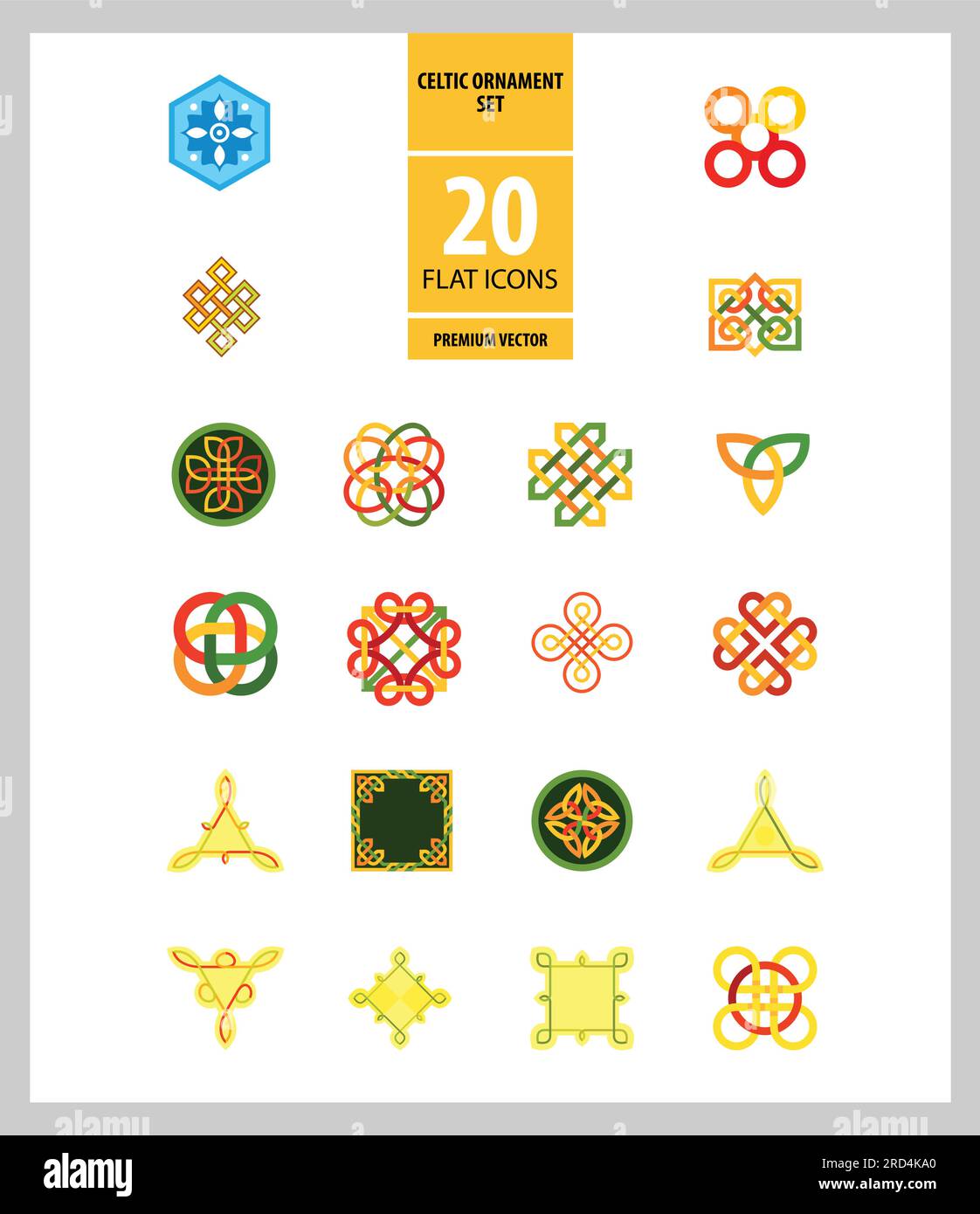 Celtic Ornament Icon Set Stock Vector Image & Art - Alamy