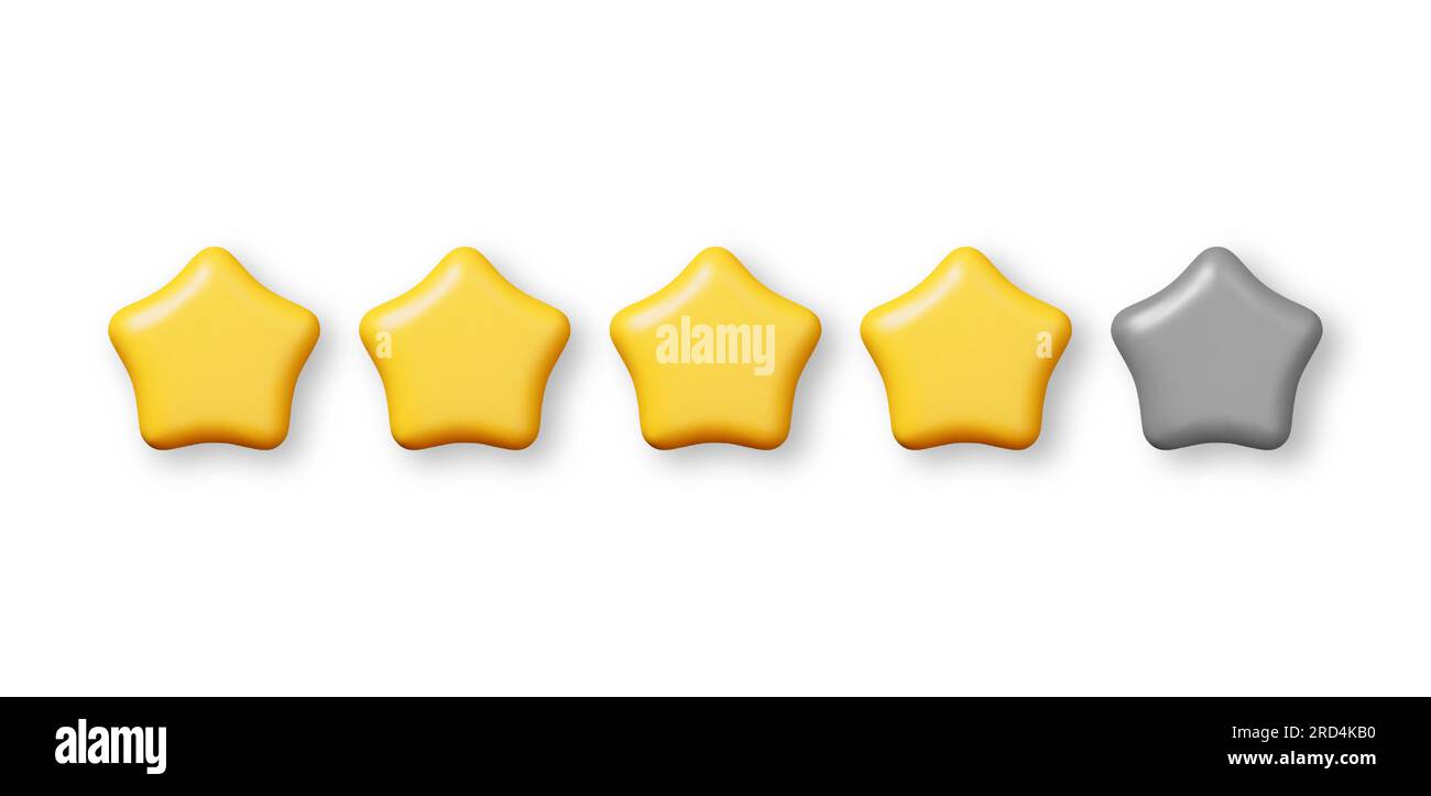 Five stars glossy realistic Stock Vector Images - Alamy