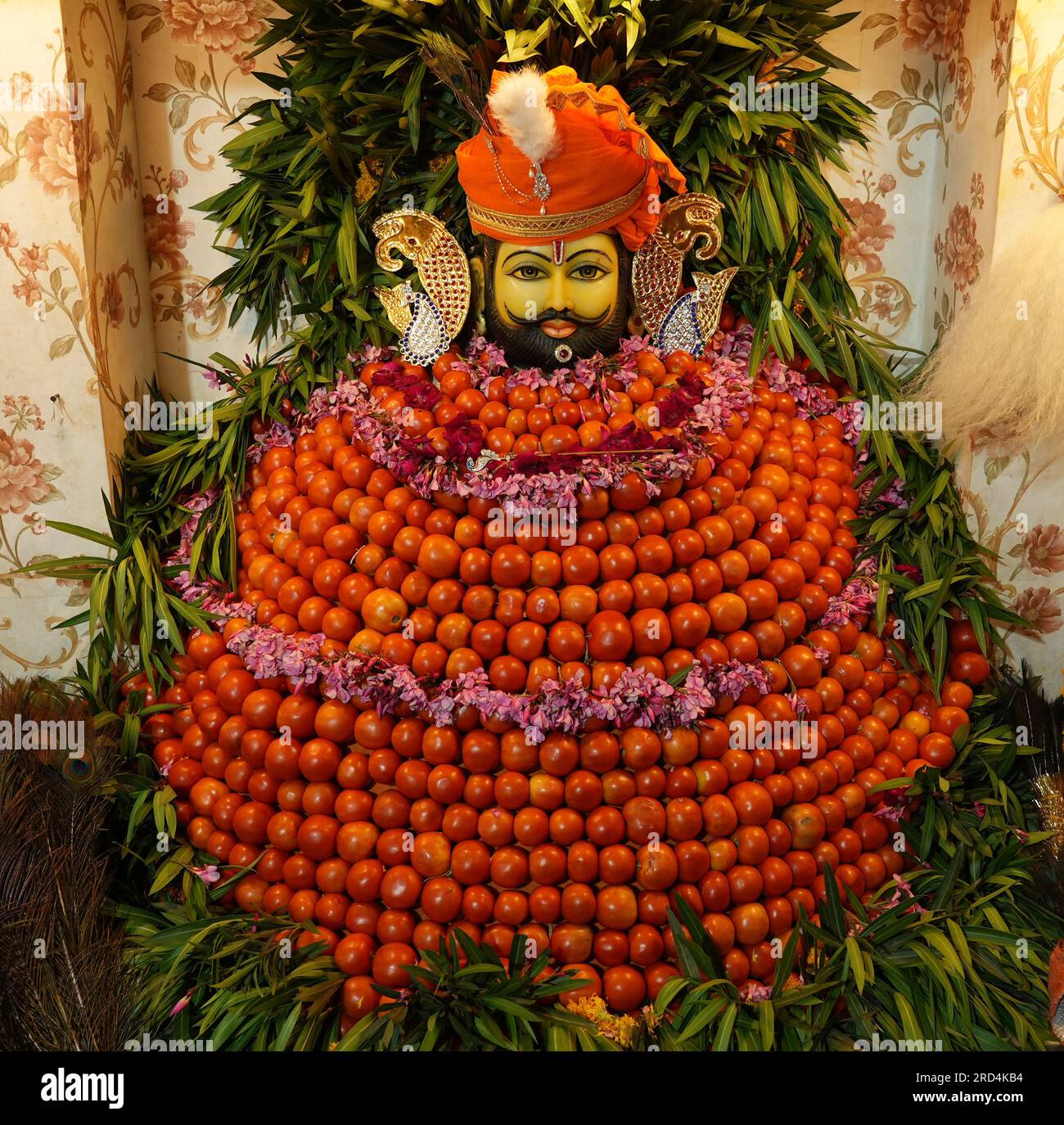 Beawar, Rajasthan, India, July 17, 2023: Idol of Hindu God Khatu Shyam ...