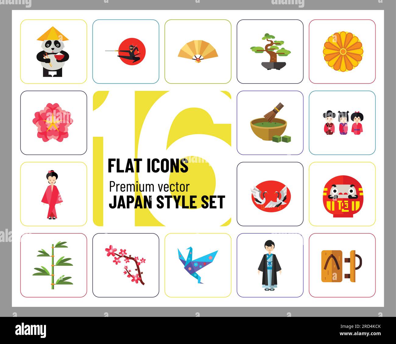 Japan Style Icon Set Stock Vector Image & Art - Alamy