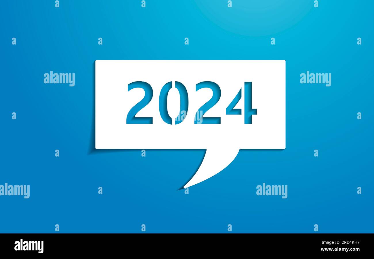 Happy 2024 cut hi-res stock photography and images - Alamy