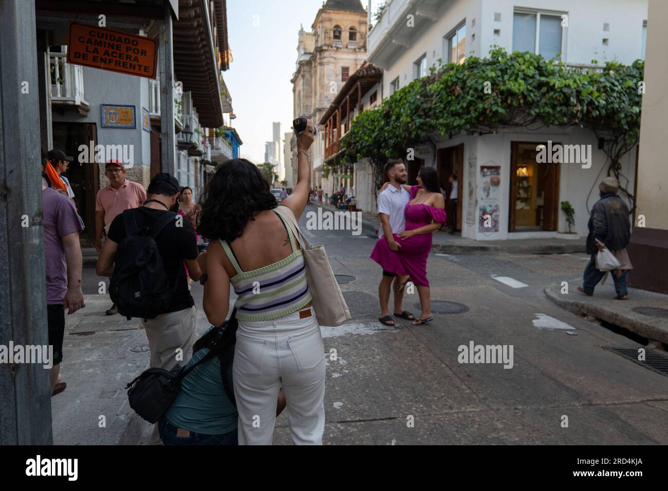 Cartagena, Bolivar, Colombia – February 17, 2023: Colombian Woman and ...