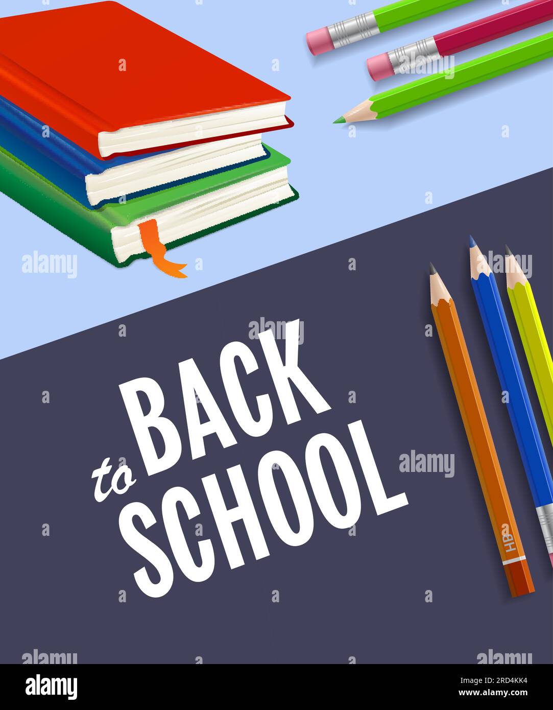 Back to school poster design with notebooks Stock Vector Image & Art ...