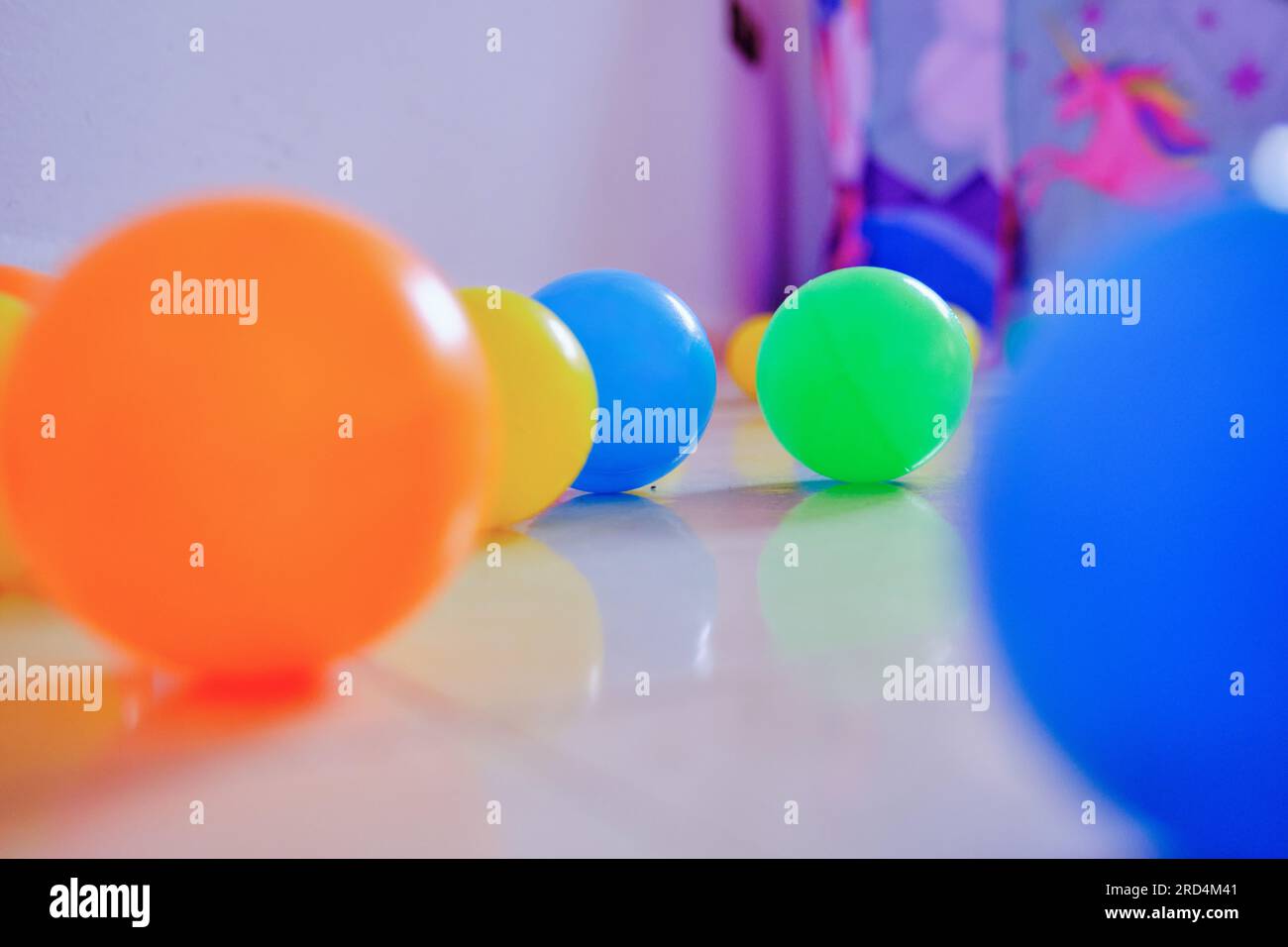 colourful balloons background with nice depth and colors Stock Photo ...