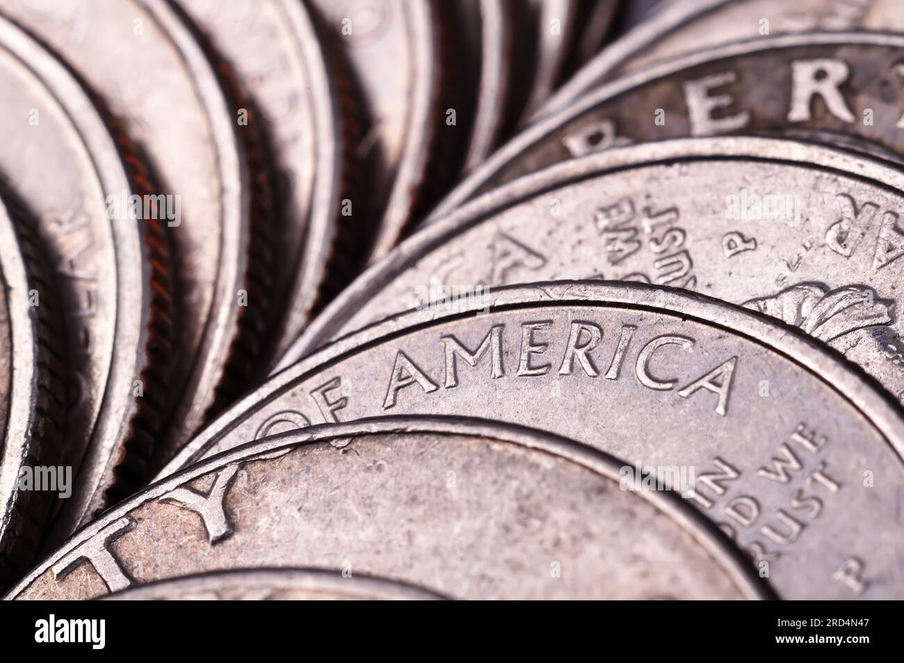 American silver coins, high resolution Stock Photo - Alamy