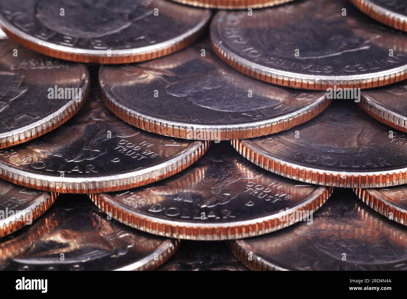 American one quarter coins, high resolution Stock Photo - Alamy
