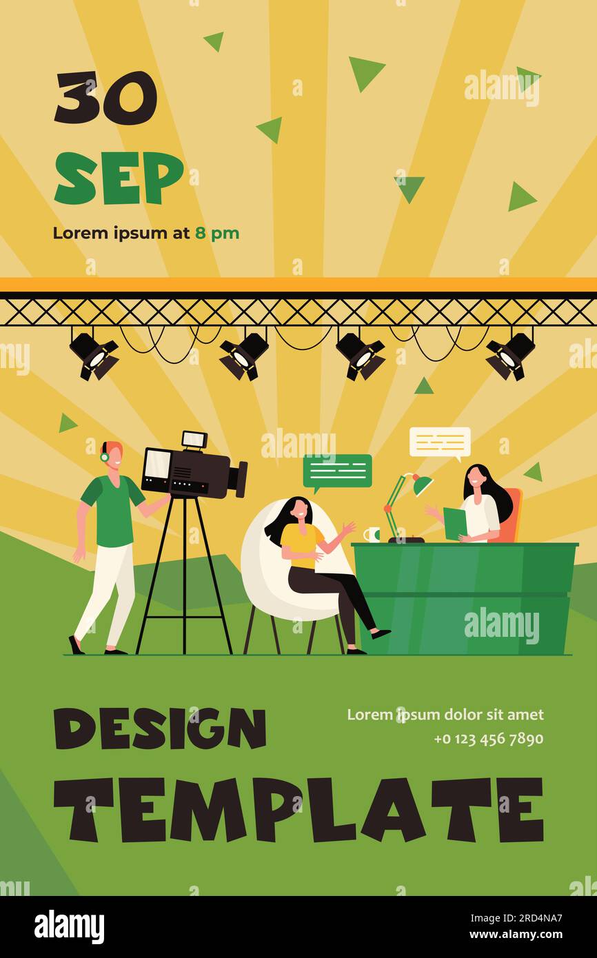 Tv interview set hi-res stock photography and images - Alamy