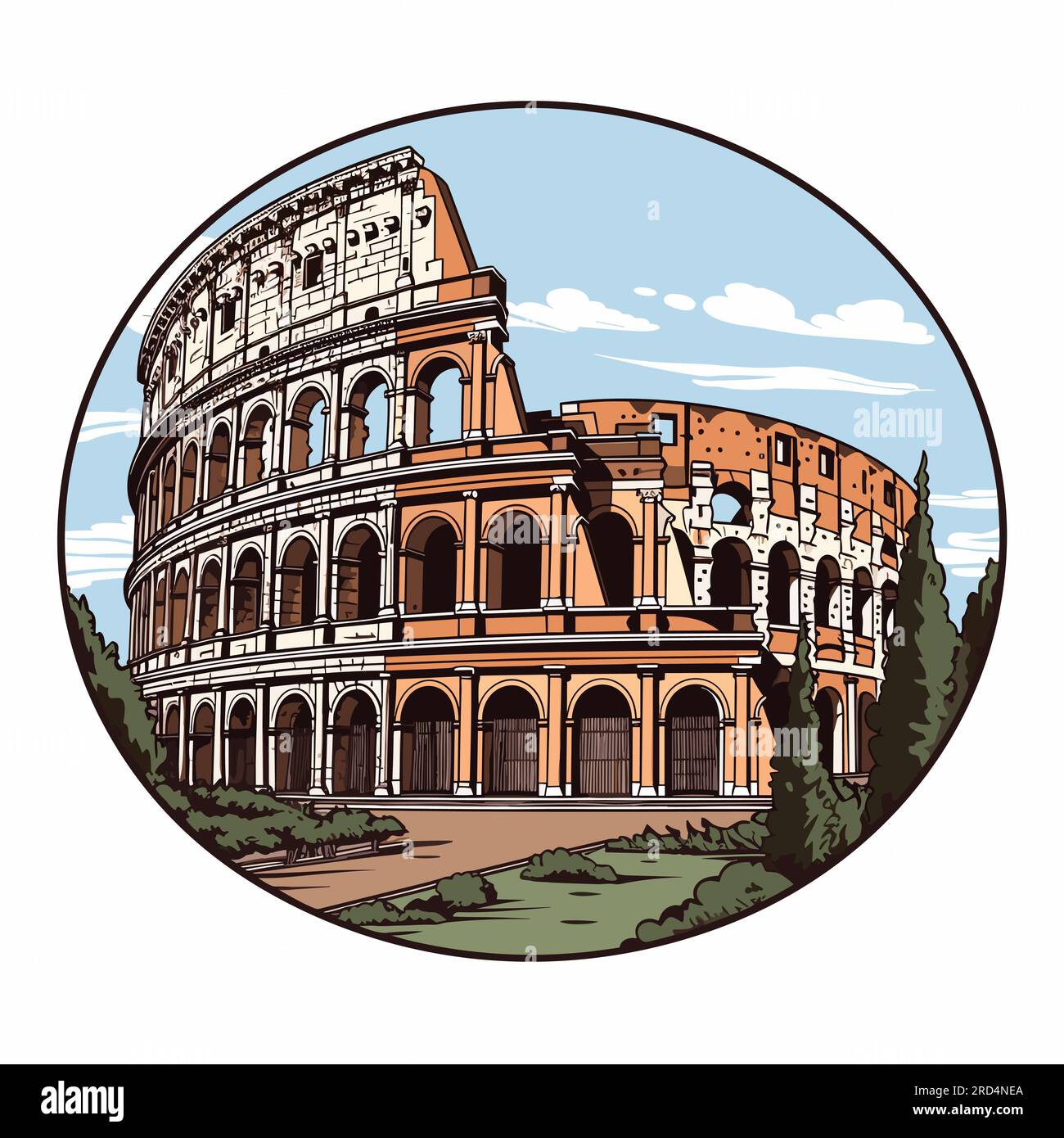 Colosseum clipart Cut Out Stock Images & Pictures - Alamy