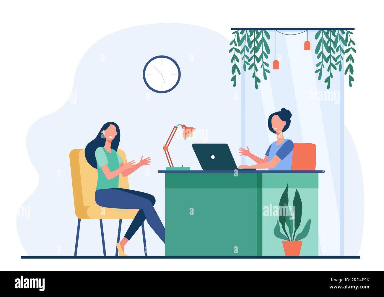 Employee having conversation with boss Stock Vector Images - Alamy