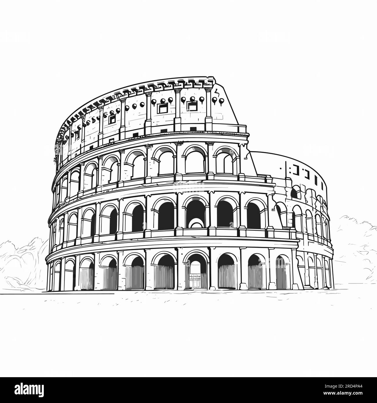 Colosseum. Colosseum hand-drawn comic illustration. Vector doodle style ... Colosseum. Colosseum hand-drawn comic illustration. Vector doodle style ...