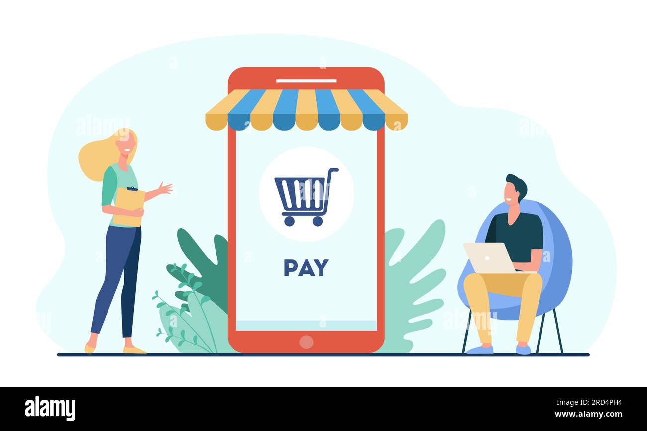 Paying customers Stock Vector Images - Alamy