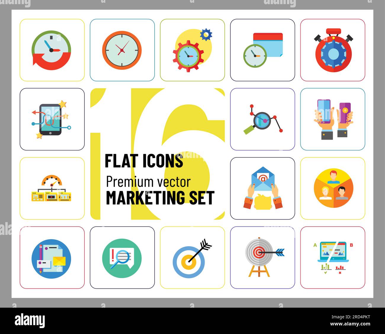 Marketing Icon Set Stock Vector Image & Art - Alamy
