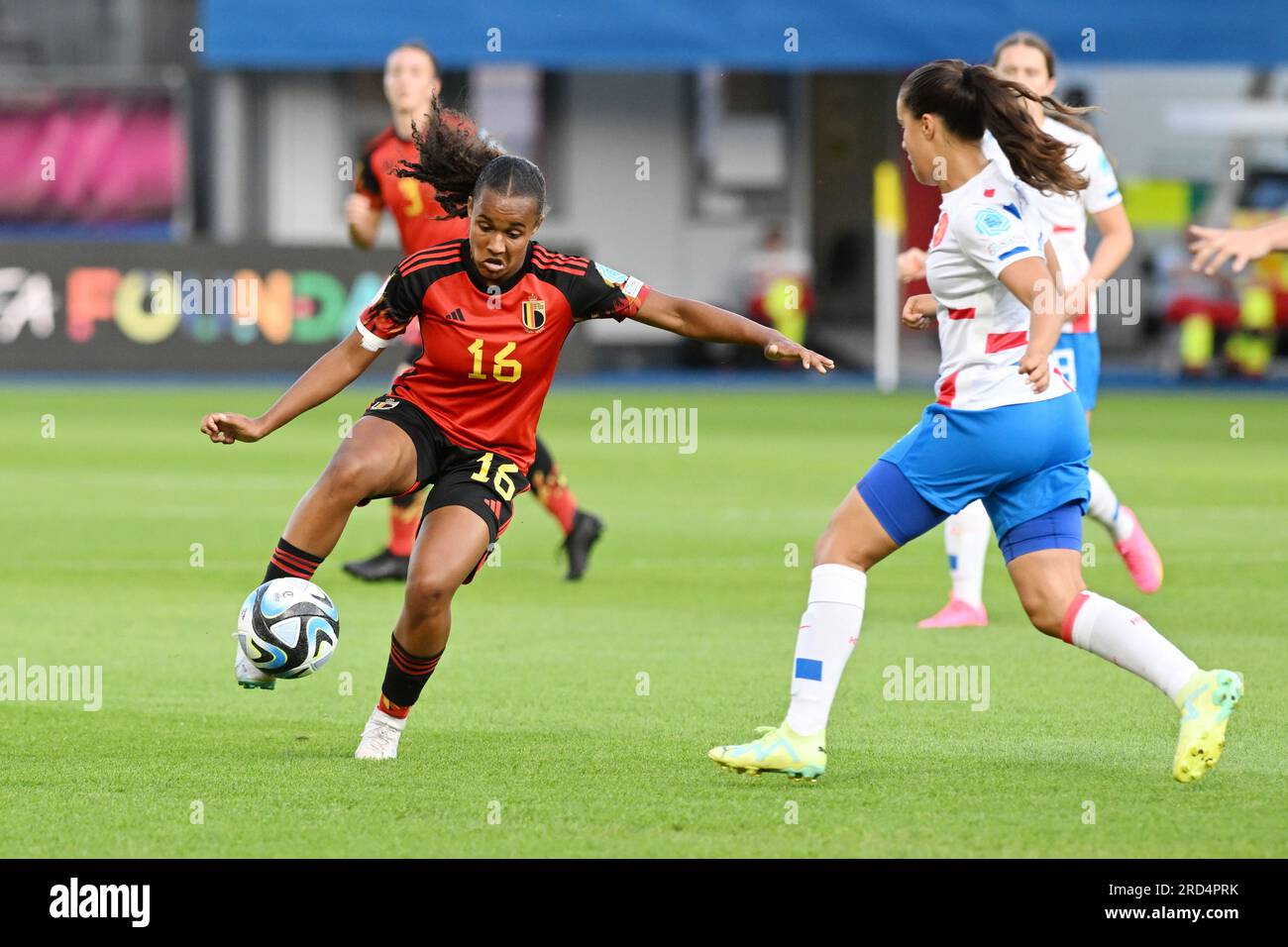Leuven, Belgium. 18th July, 2023. Thirsa De Meester (16) of Belgium pictured during a female ...