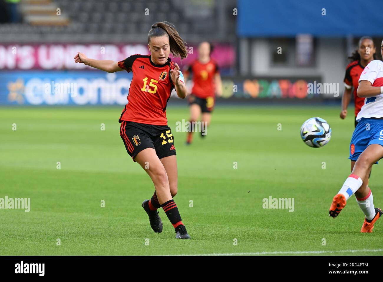 Leuven, Belgium. 18th July, 2023. Nadege Francois (15) of Belgium pictured during a female ...