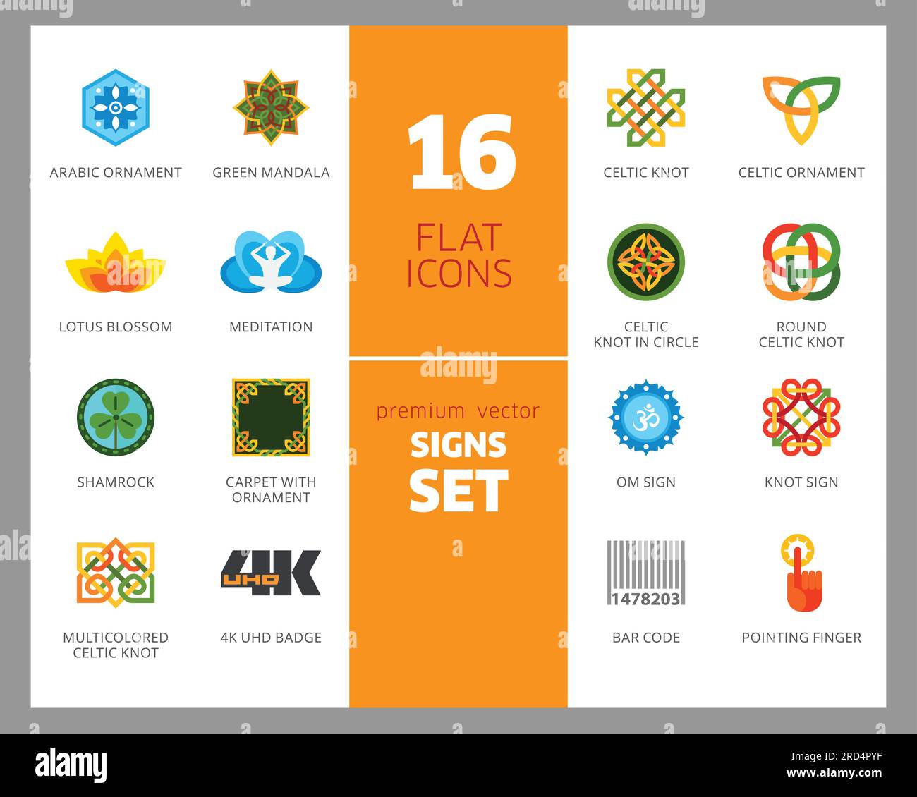 Signs flat icons set Stock Vector Image & Art - Alamy