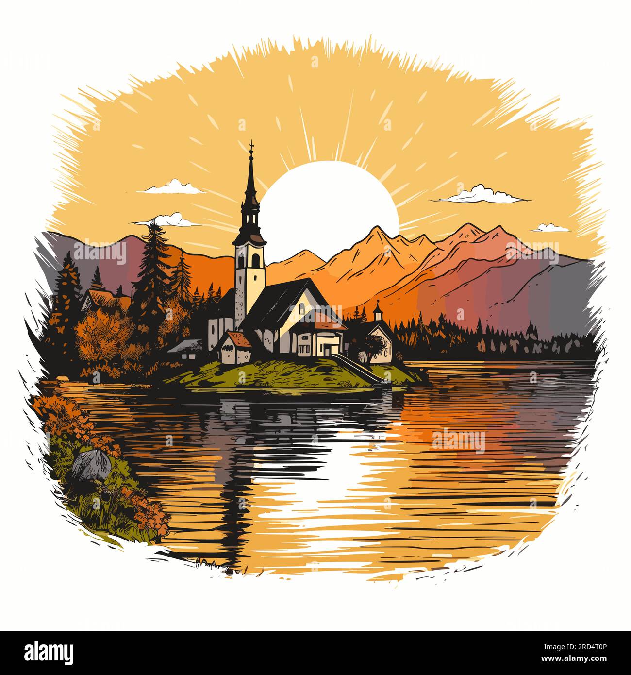 The bled island Stock Vector Images - Alamy