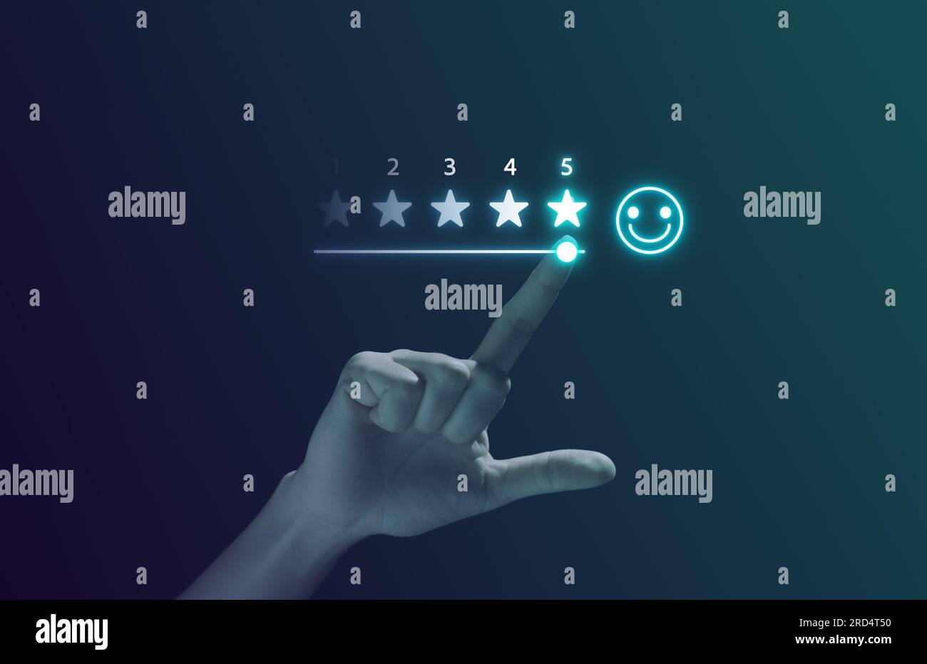 Businessman with smiley face emoticon on virtual touch screen Stock ...