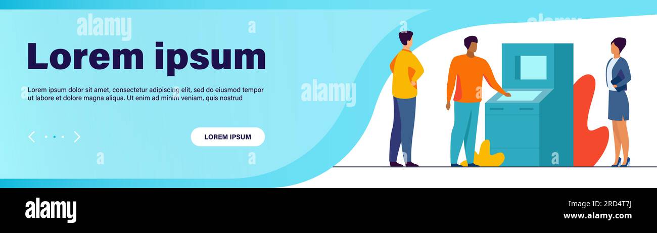 People using ATM Stock Vector Image & Art - Alamy