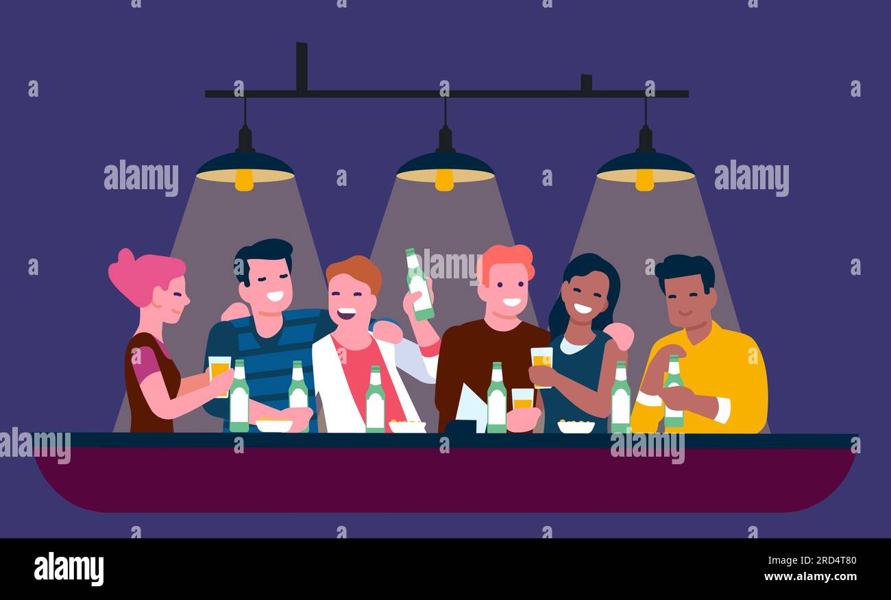 Alcohol bottles party table Stock Vector Images - Alamy