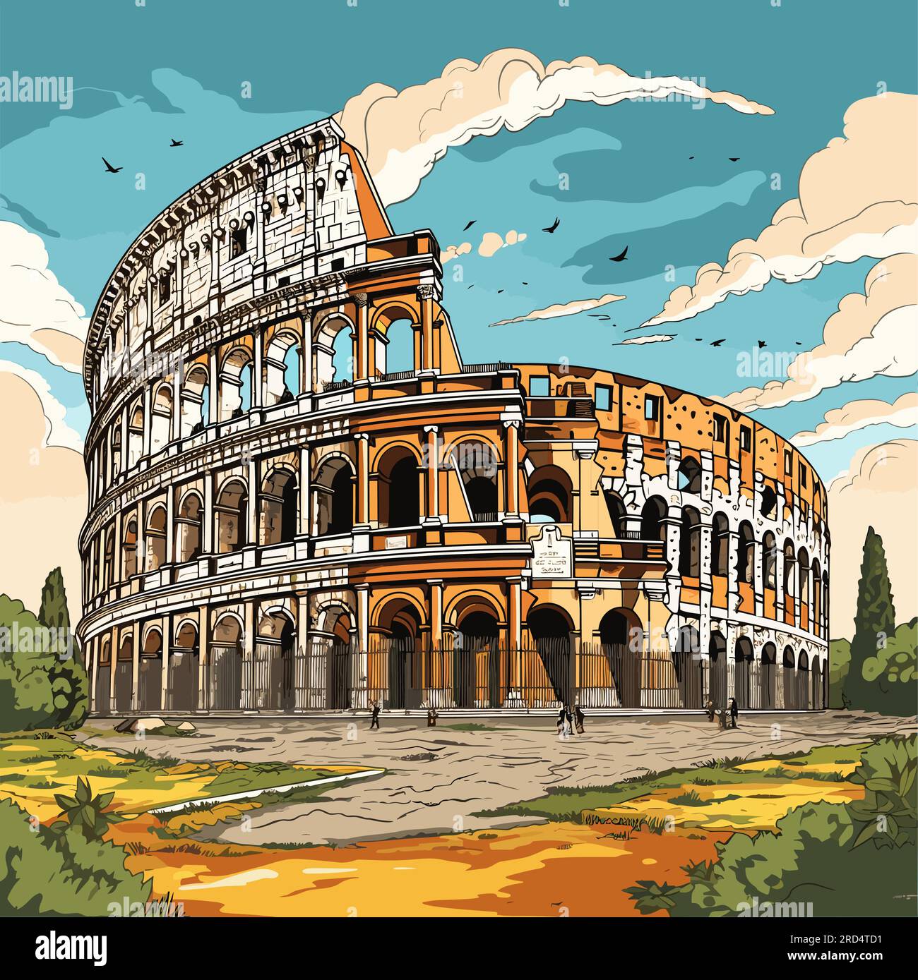 The colloseum Stock Vector Images - Alamy