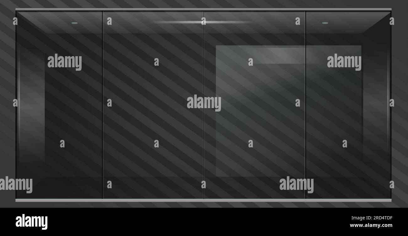 Glass Wall Template Partition Showcase Window Stock Vector Image & Art ...