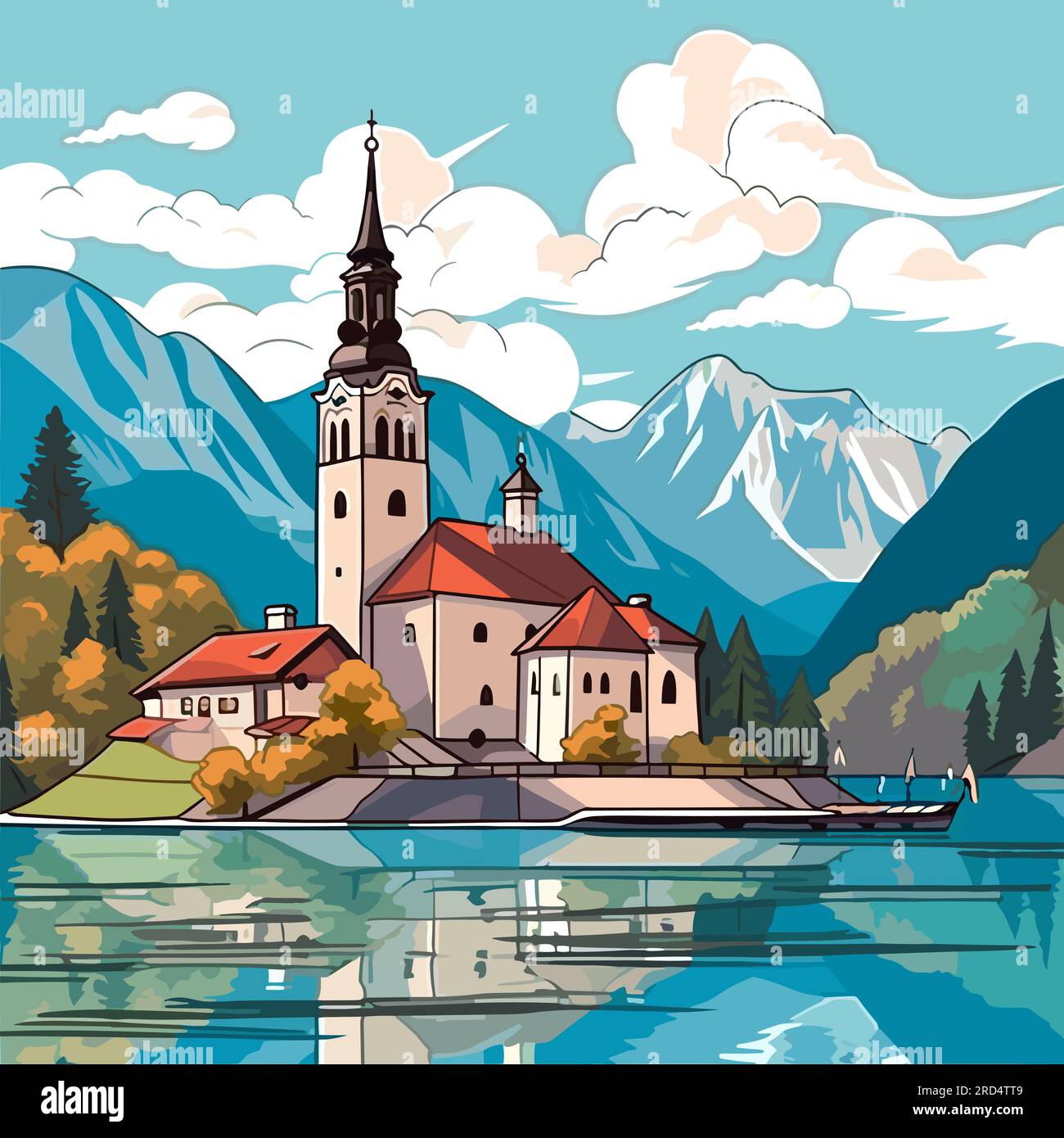 Bled, slovenia Stock Vector Images - Alamy