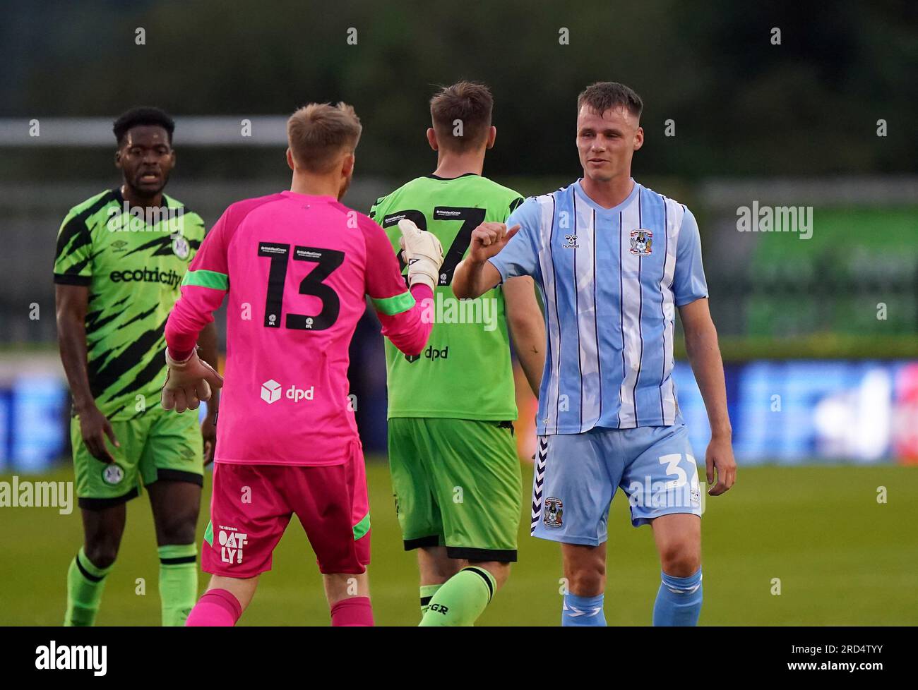 Coventry City's Jack Burroughs after the final whistle of the pre ...