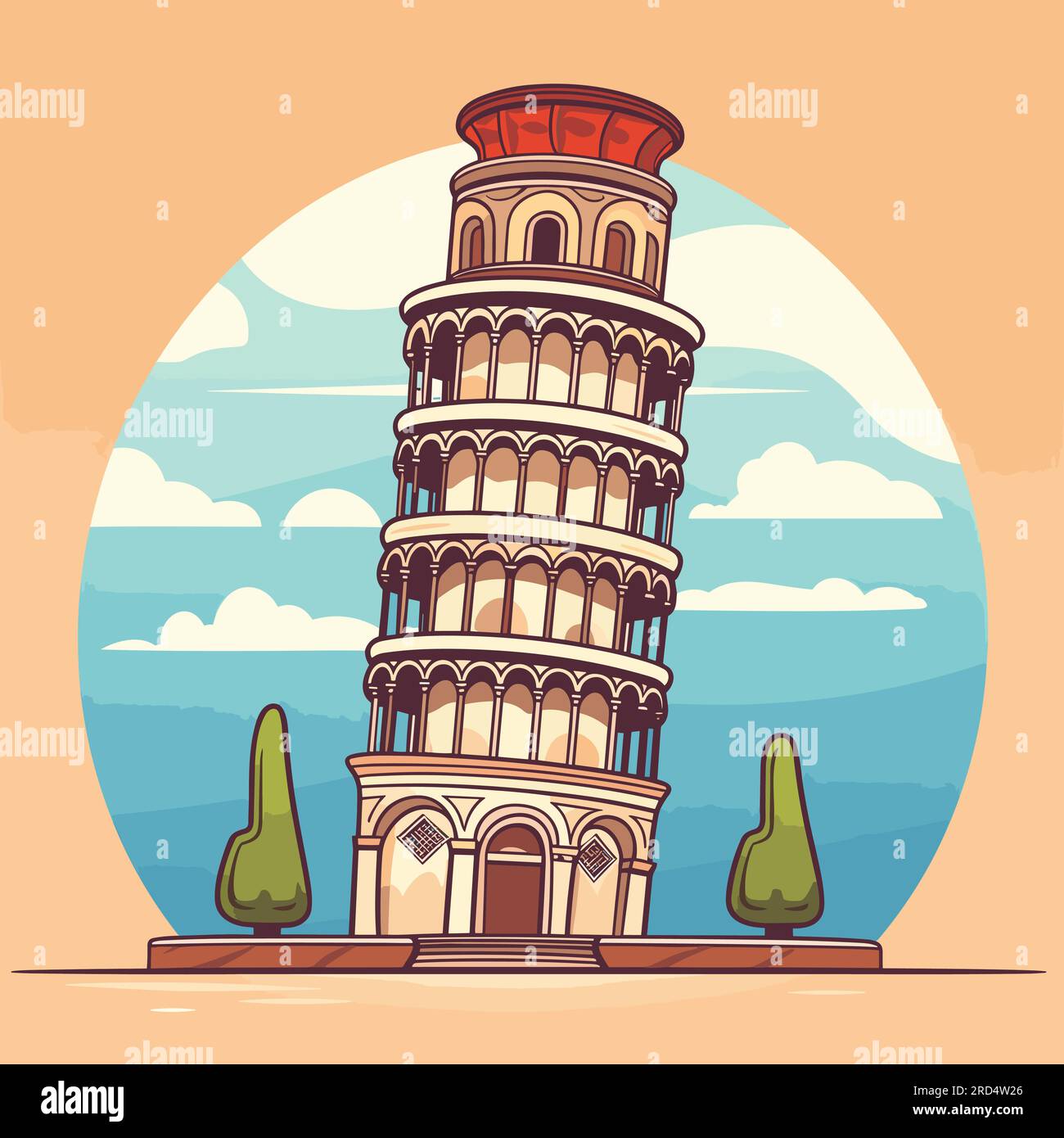 Leaning tower of pisa clipart hi-res stock photography and images - Alamy