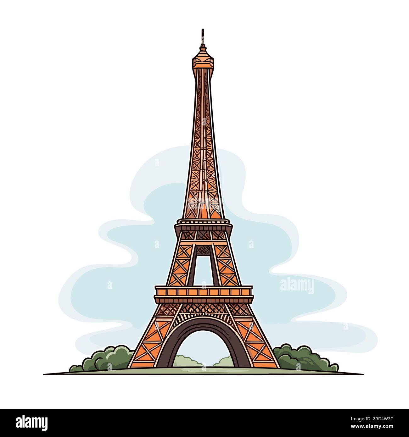 Art pencil drawing eiffel tower Stock Vector Images - Alamy