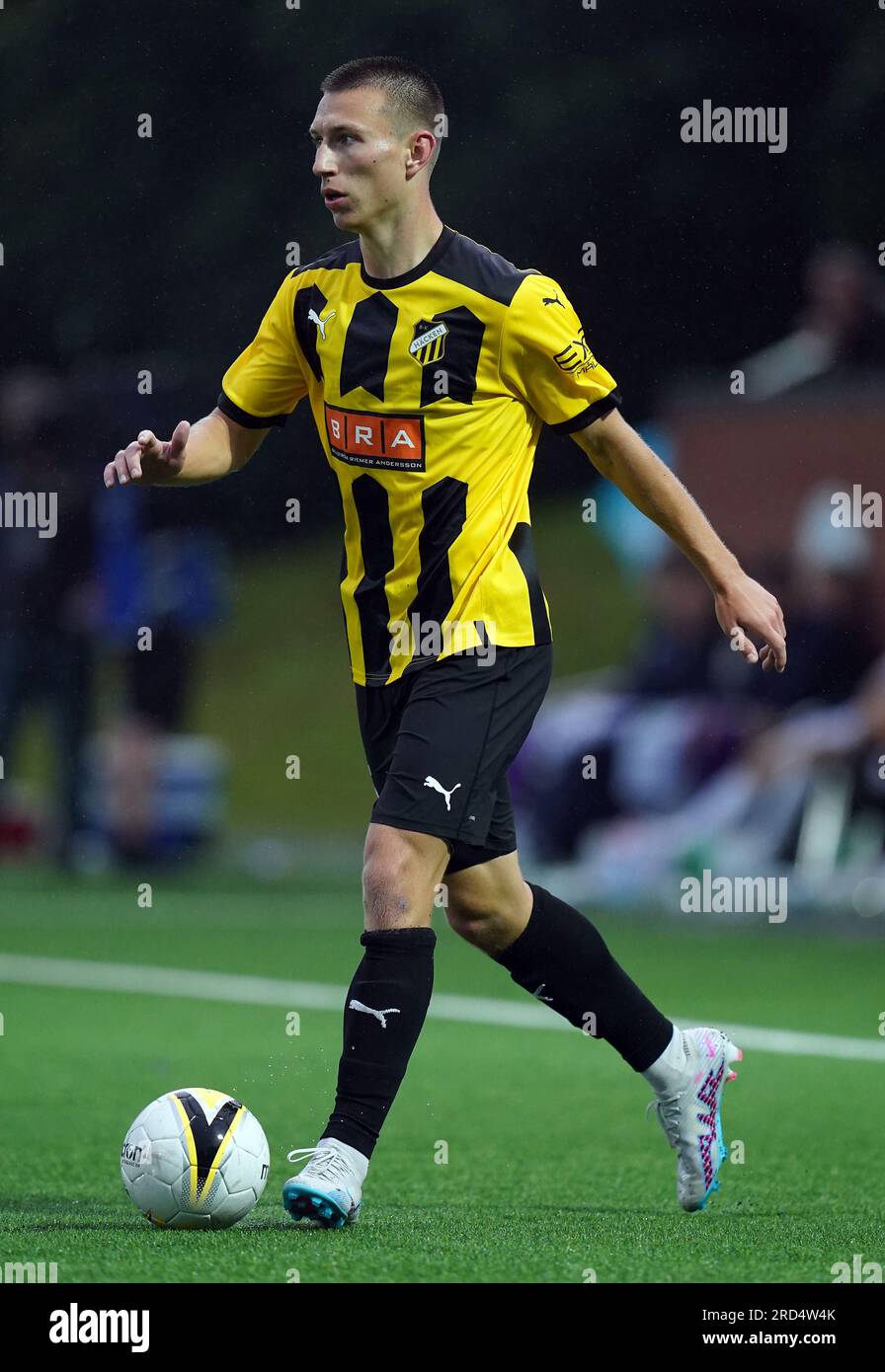 Hacken's Kristoffer Lund Hansen during the UEFA Champions League first ...