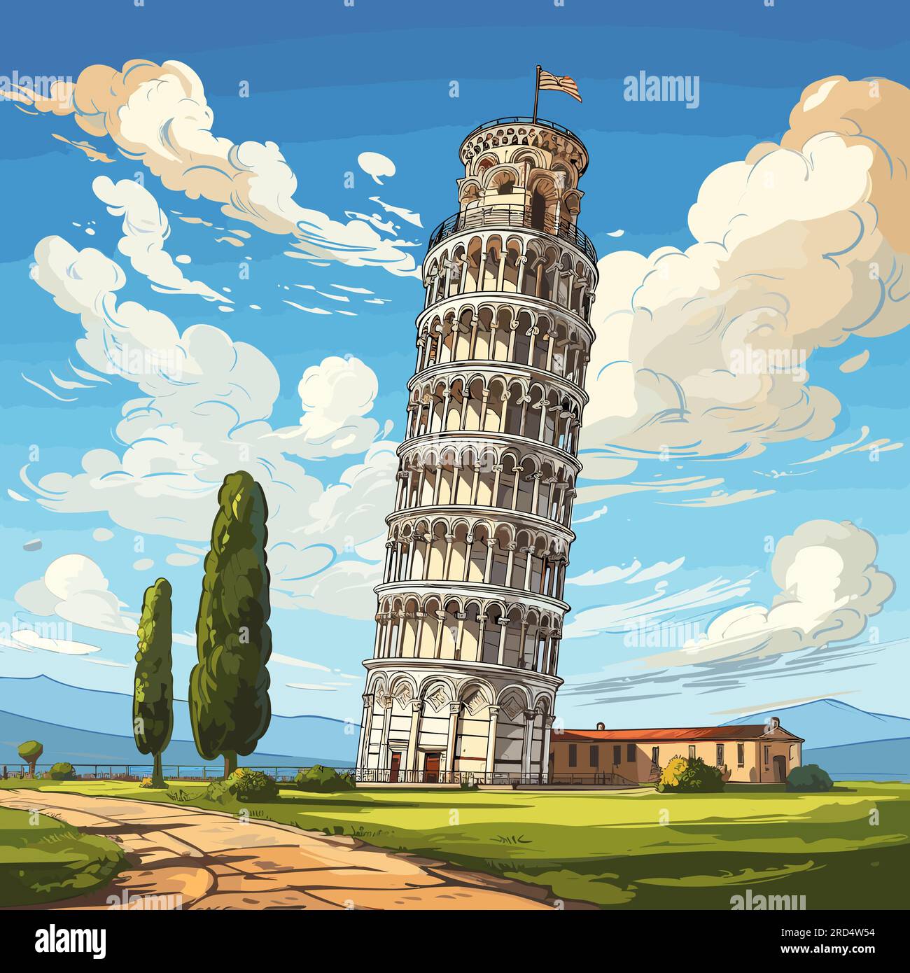 Leaning tower of pisa clipart hi-res stock photography and images - Alamy
