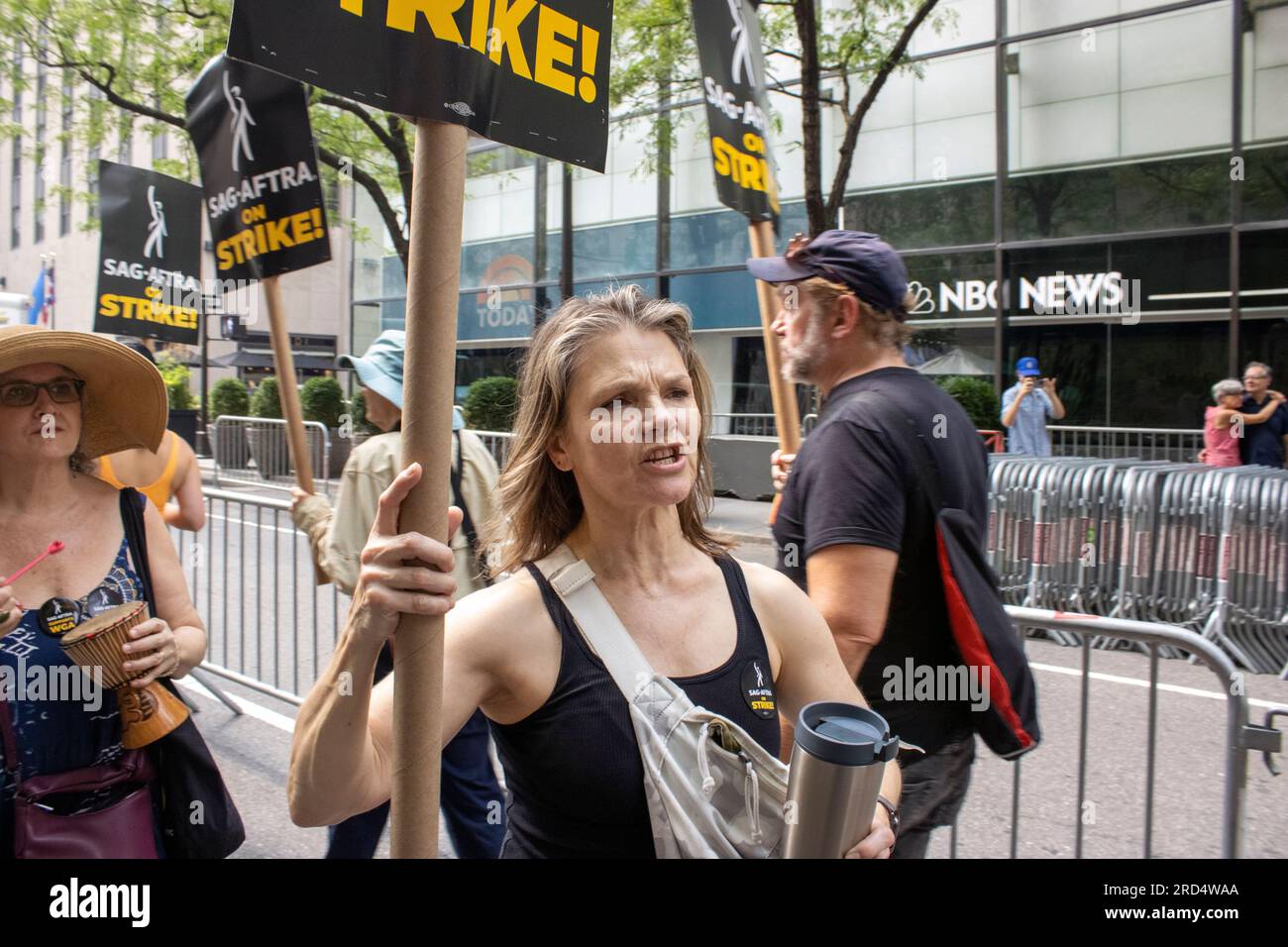 Actor Kathryn Erbe, from NBC's "Law & Order," pickets outside ...