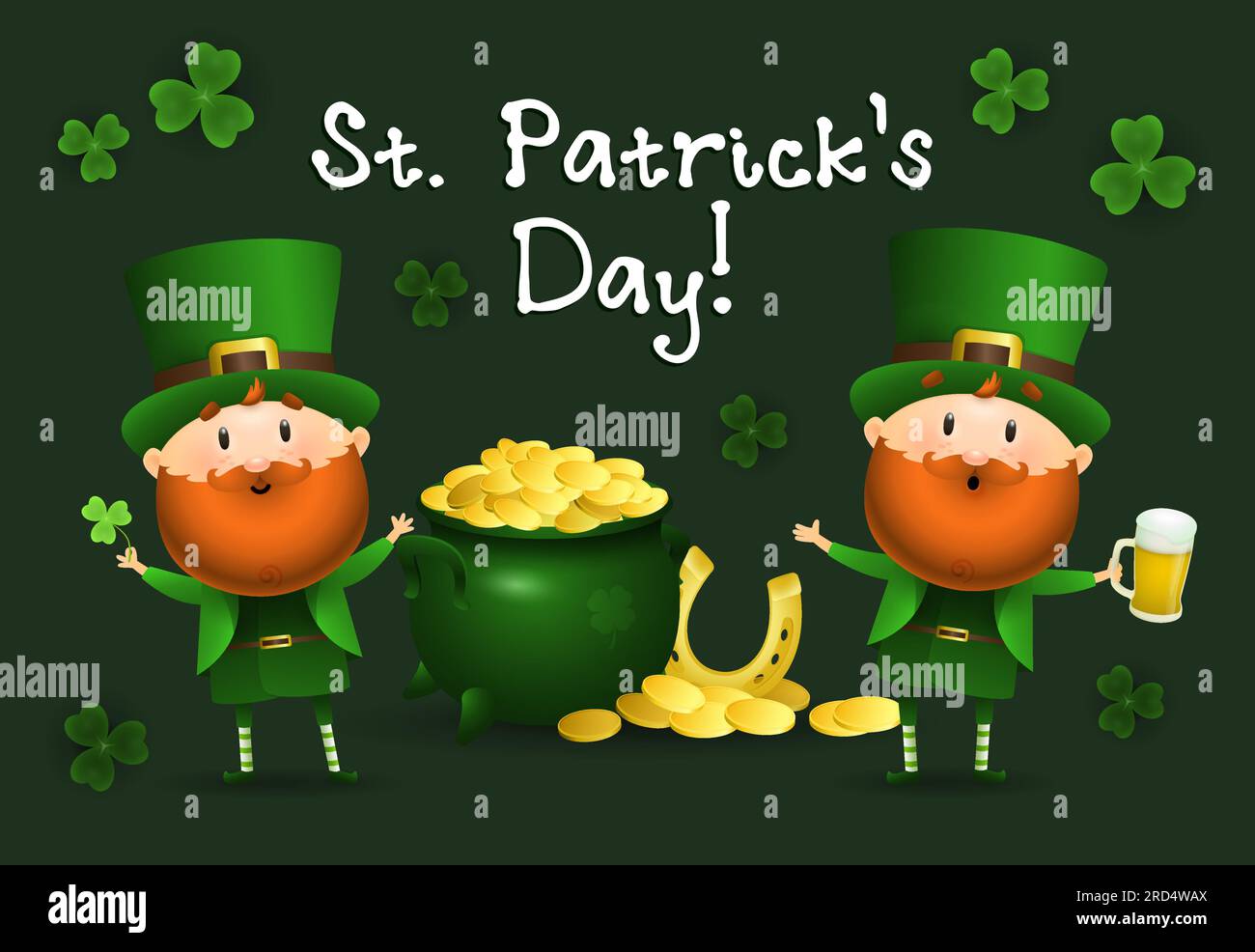Leprechauns hat decorative clover hi-res stock photography and images ...